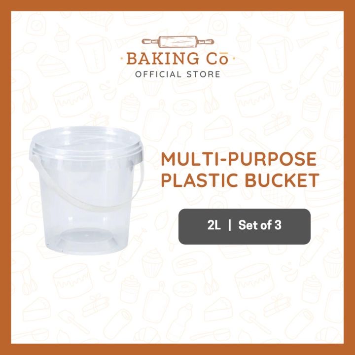 Multi-purpose Plastic Bucket - 2L/Bundle (set of 3) | Lazada PH