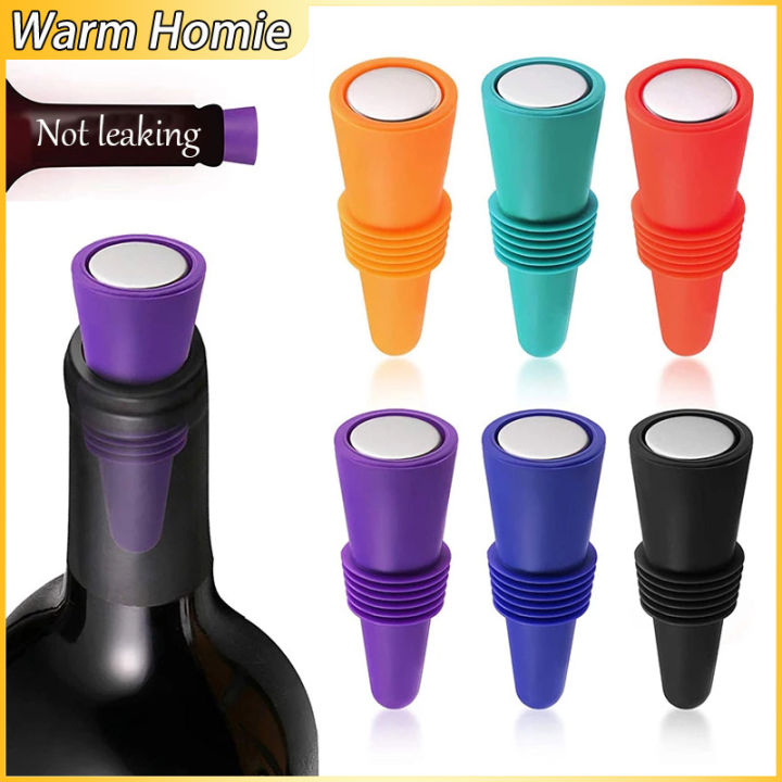 [Warm Homie] Silicone Wine Bottle Stopper Leak Proof Beer Champagne Cap ...