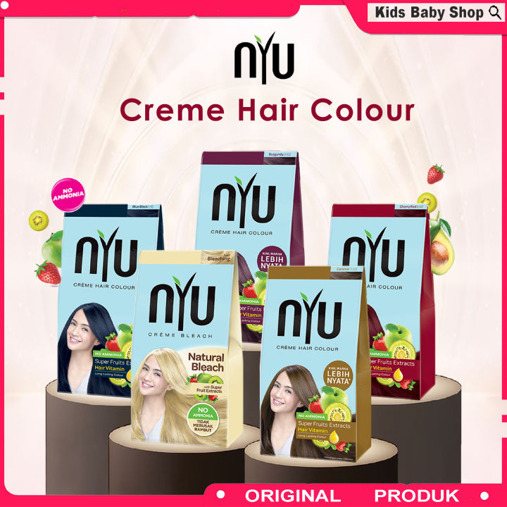 NYU Creme Hair Color - Cat Rambut - Pewarna Rambut Warna Lenih Nyata ...