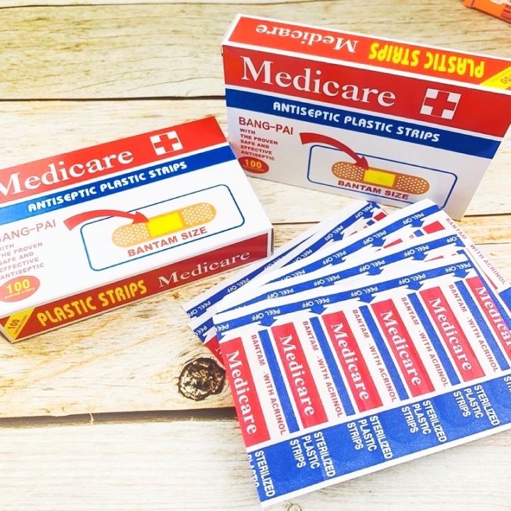 100pcs/box Medical Plaster Strips Adhesive Antiseptic Bandage Band Aid ...
