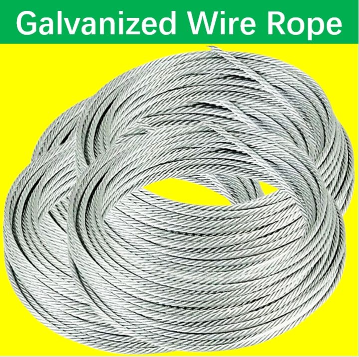 Mago 5 Meters 1-2-3-4-5-6-8mm Galvanized Steel Wire Rope For Pulling ...