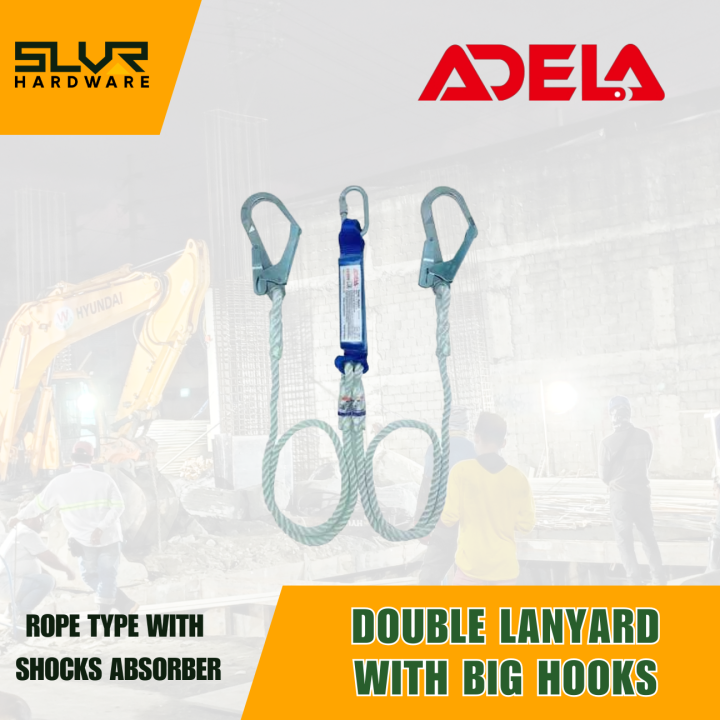 Adela Double Lanyard Rope type with Shocks Absorber with Double Big ...