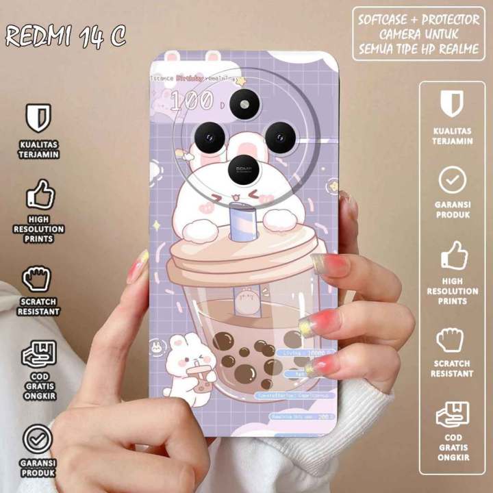 SOFTCASE PRO CAMERA GAMBAR BOBA FOR REDMI 14C - COD | Lazada Indonesia