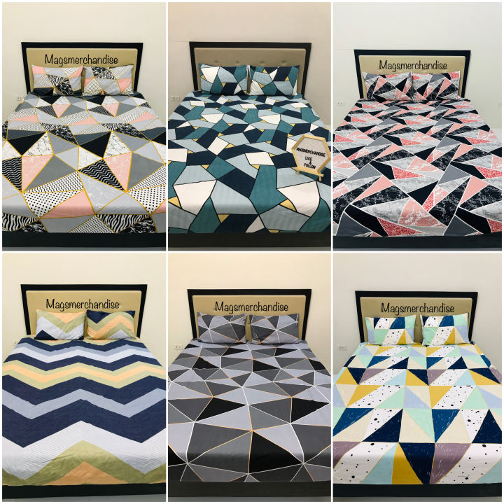 Patterns, Geometric & Abstract 3in1 Canadian Bedsheets with two ...