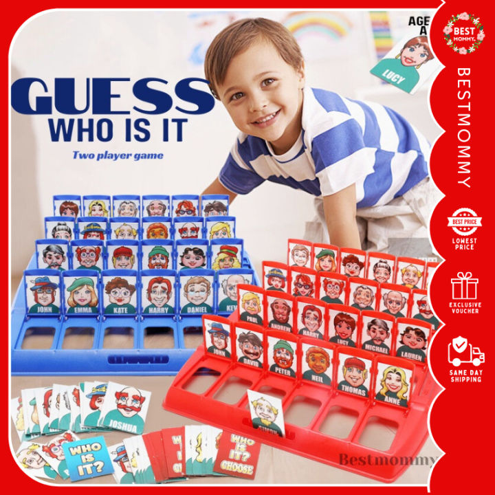 BESTMOMMY Family Guessing Game Who Is It Classic Board Game Children's ...