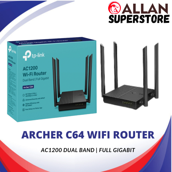 Tplink Archer C64 | AC1200 Wireless MU-MIMO WiFi Router | Gigabit ...