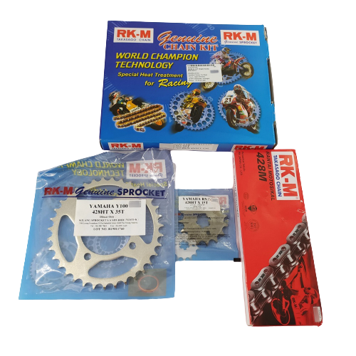 RKM SPROCKET SET LC135 SPROCKET CHAIN RANTAI SET 100% ORIGINAL RK-M RKM ...