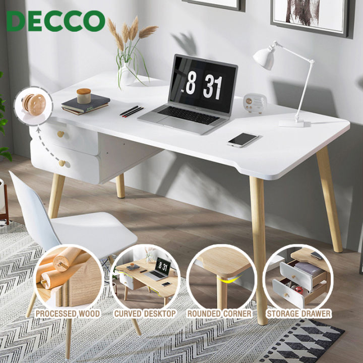 Decco Nordic Minimalist Student Study Desktop Computer Table Bedroom ...