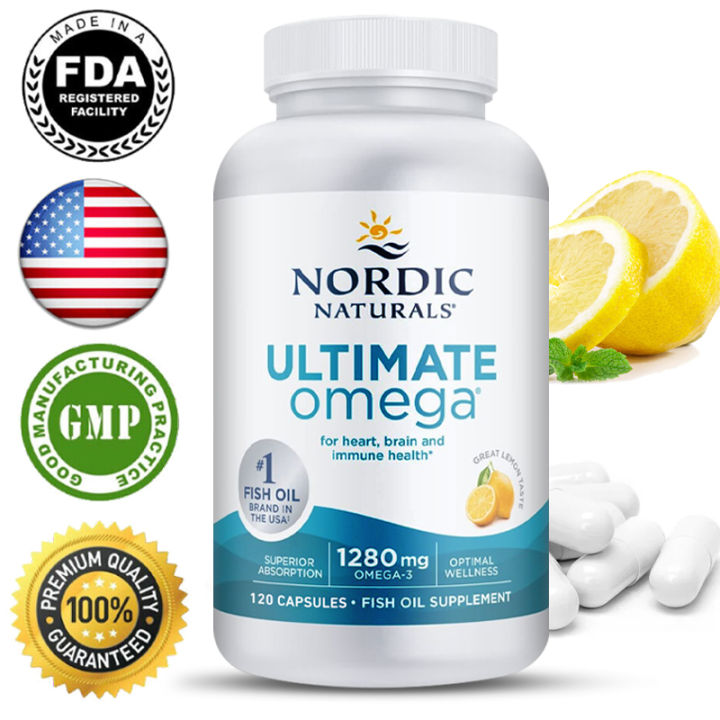 Nordic Naturals Ultimate Omega Lemon Flavored Supplement - 1280 mg ...