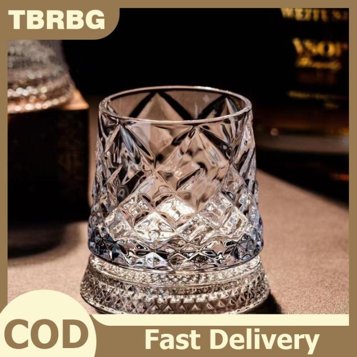 TBRBG 2026 New Whiskey Glasses Rotating Whisky Glass With Glass Base ...