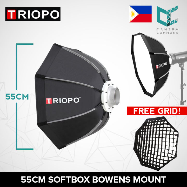 Triopo 55cm Softbox Bowens Mount Octagon Portable Umbrella for Studio Video Photography Outdoor ...