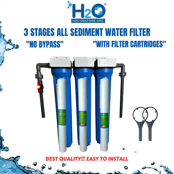 Water Filter 3 Stages No Bypass Fittings different Variation 20" x 2.75 ...