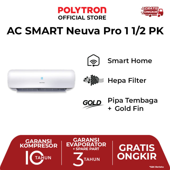 POLYTRON AC 1 1/2 PK Neuva Ice PAC 12VZS - Unit Only | Lazada Indonesia