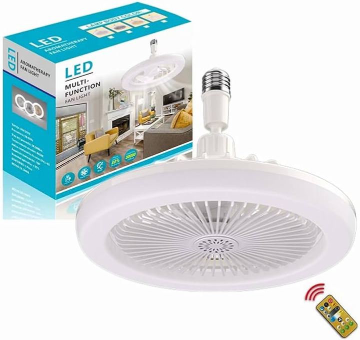 Aircon Ceiling Fan With Light（E27 Screw） Exhaust Fan Electric Fan LED ...