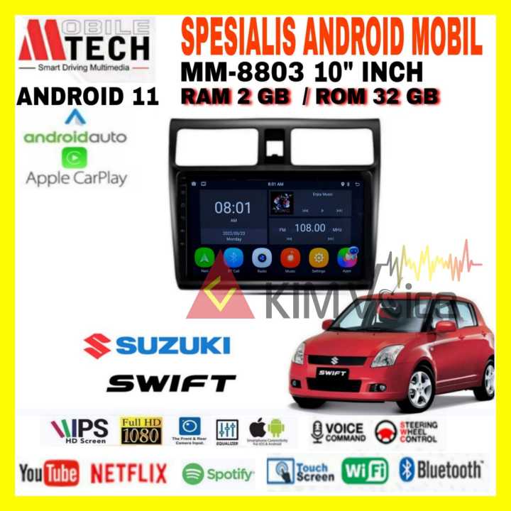 Head Unit Android Mtech 10 inch OEM Suzuki Swift 2004 - 2010 Soket pnp | Lazada Indonesia