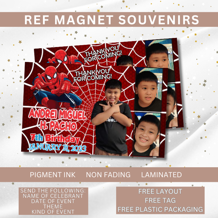 Spiderman Theme Ref Magnet Souvenirs for Christening and Birthday ...
