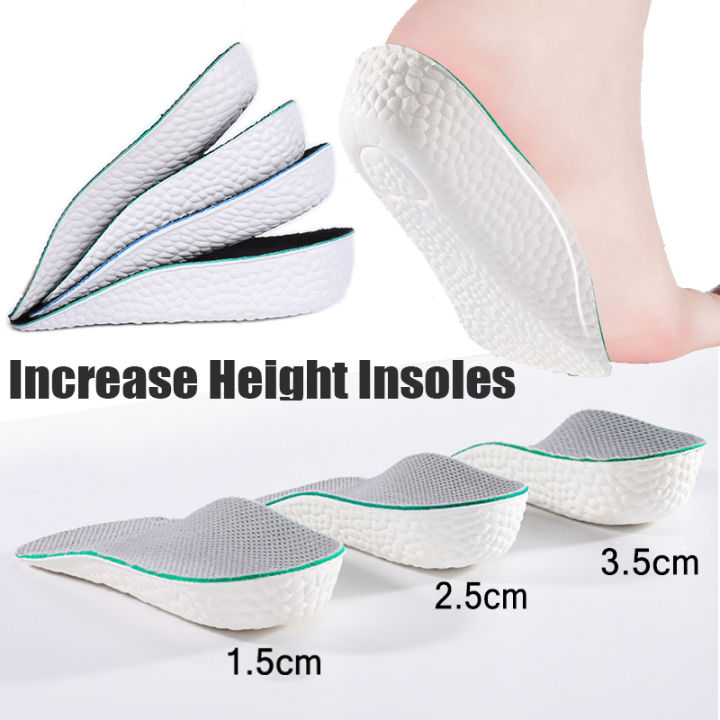 Height Increase Half Insole Light Weight Soft Elastic Lift Unisex Heel ...