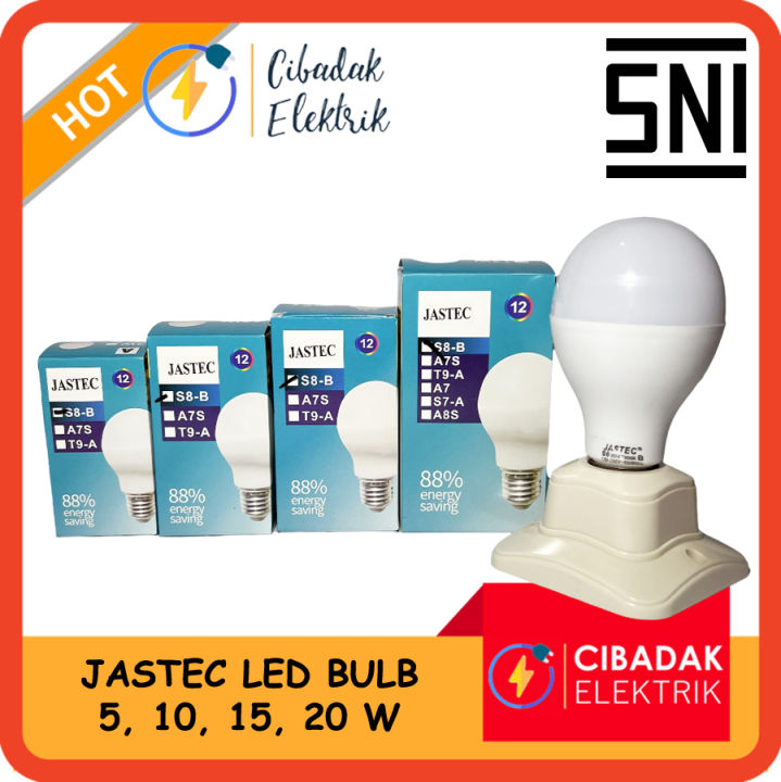 (PROMO!!) LAMPU BOHLAM LED BULB 5 10 15 20 W JASTEC / LED BULB PUTIH ...