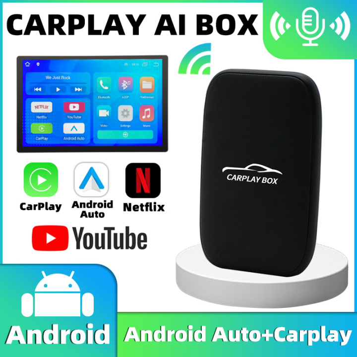P5541 Carplay Ai Box Wireless CarPlay Android Auto Adapter Android 8 Youtube Netflix Wifi ...