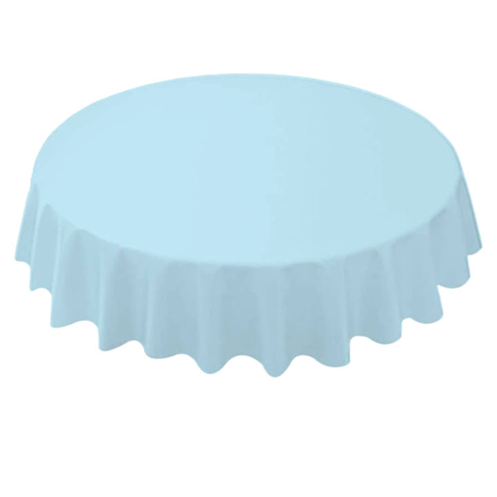 pollen 84 Inch Round Tablecloth Simple Disposable PE Waterproof Thicker ...