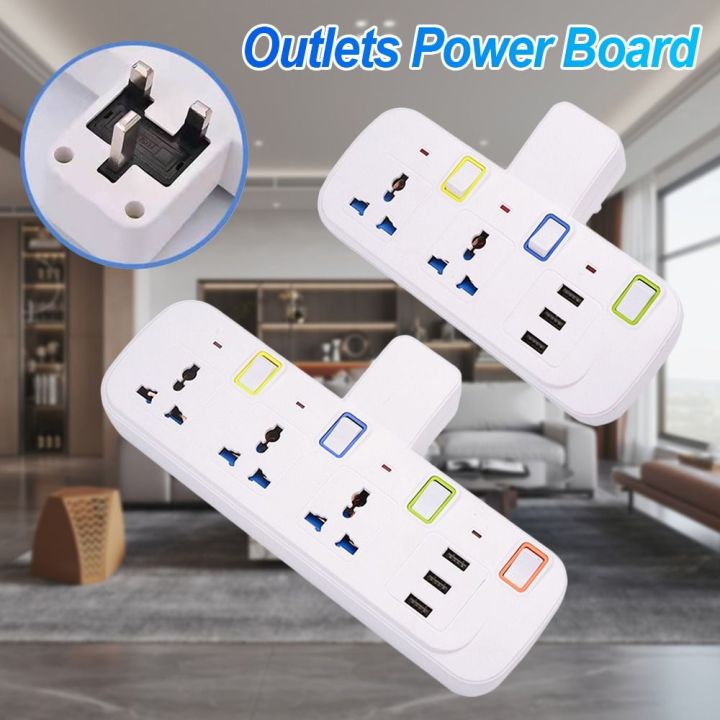 LP9U High-power 4 Way Electrical Plug Extension Cord USB Socket Adapter Surge Protector Outlets ...