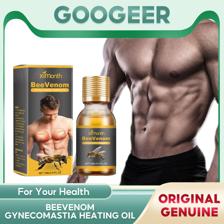 Ximonth Bee Venom Gynecomastia Oil Men Breast Firming Massage Heating ...