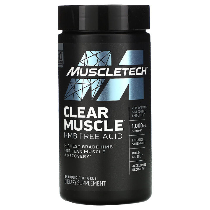 MuscleTech Clear Muscle 42 Liquid Capsules For Muscle, Strength Builder ...