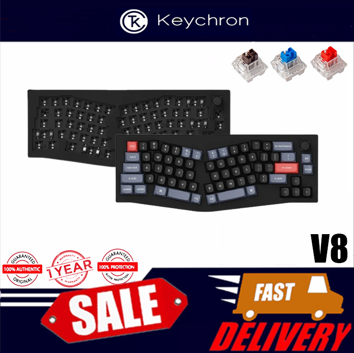 Keychron V8 (Alice Layout) QMK Custom Game Mechanical Keyboard | Lazada PH