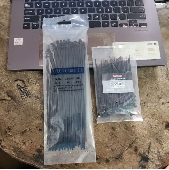 Kabel Ties 2.5x200mm isi 100pcs Nylon Cable Tie 20cm Insulock Tis 20 cm ...