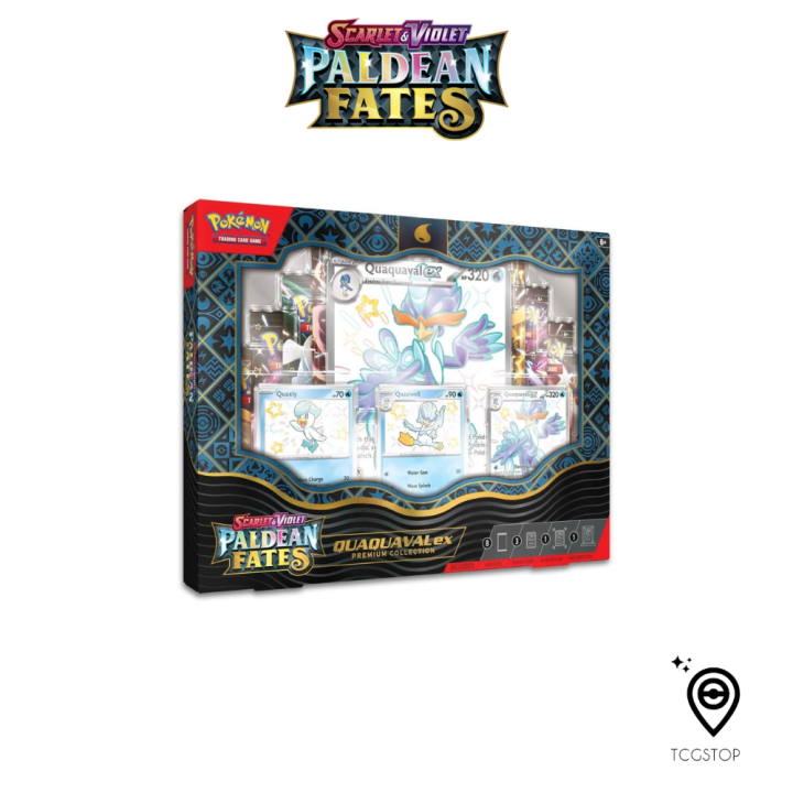 Pokemon TCG: Scarlet & Violet - Paldean Fates Quaquaval EX Premium ...