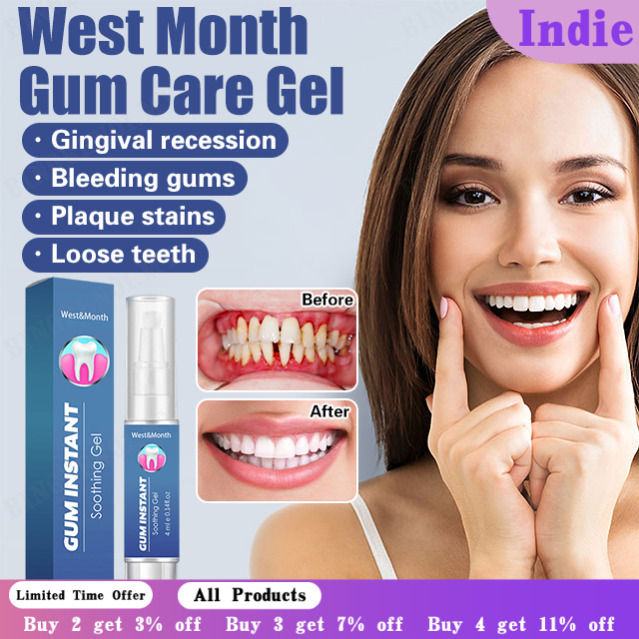 Gum care gel relieves gingival recession and swelling, cleans plaque ... Gum care gel relieves gingival recession and swelling, cleans plaque ...