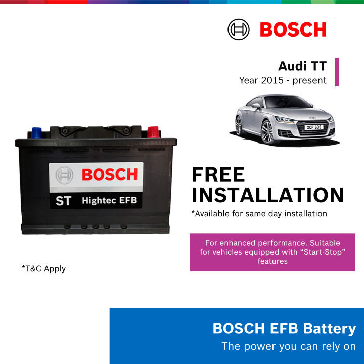 Bosch ST Hightec EFB LN3 / DIN70 Battery for Audi TT (12-month warranty) | Lazada