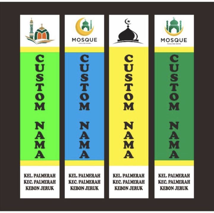 Umbul - Umbul Custom Bebas Logo dan Tulisan / Umbul - Umbul Sablon ...