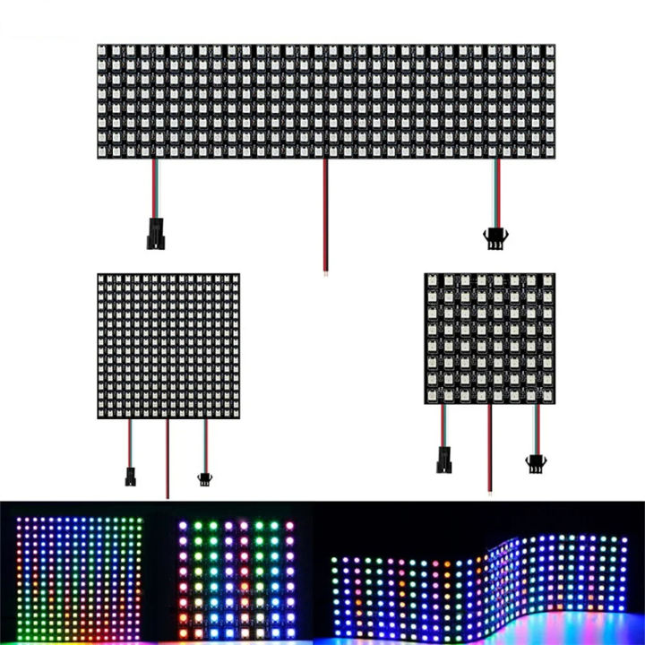 DC 5V WS2812B LED Digital Flexible Individually Addressable Panel Light ...