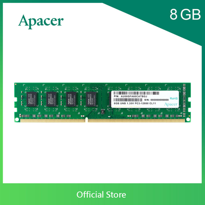 Apacer DDR3/1600 LOW VOLTAGE 8GB PC RAM | Lazada