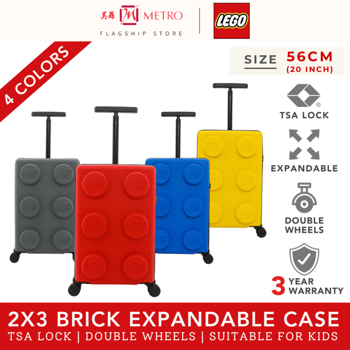 Lego Brick 2x3 Brick Double Wheel Expandable TSA Lock Trolley Case ...