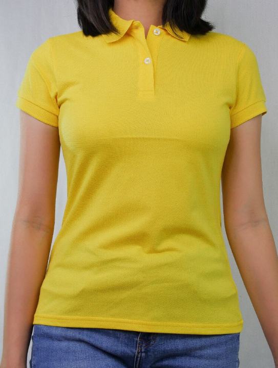 Polo Shirt for Ladies (LUCKY HANNA) Yellow,Laso | Lazada PH