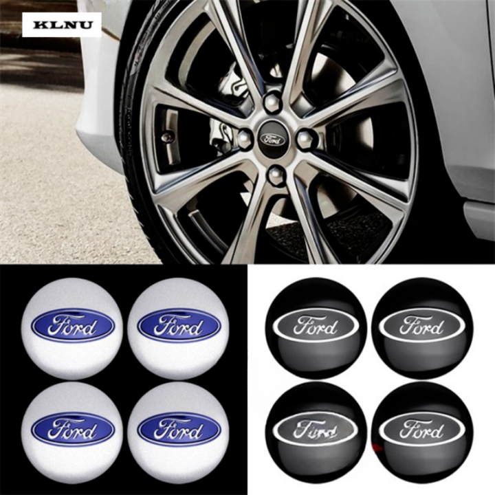 KLNU 4PCS Ford Logo Wheel Center Hub Caps Cover Rim Sticker Badge For ...