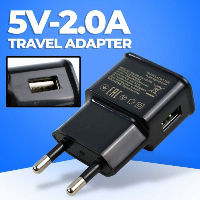 Travel Adaptor Adapter Colokan USB Charger 5V 2A for Smartphone ...