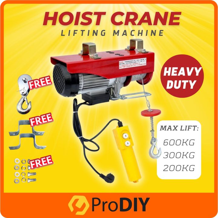 HOIST CRANE / ELECTRIC LIFT / LIFTING 800kg 200kg Capacity MINI Wire ...