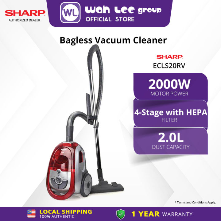 SHARP Bagless Vacuum Cleaner (2000W) ECLS20R WAH LEE STORE | Lazada