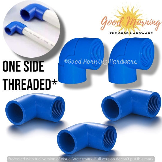 5PCS PVC Elbow 90 Degrees (1/2",3/4", 1/2x3/4", 1"INCH) (NO THREAD ...