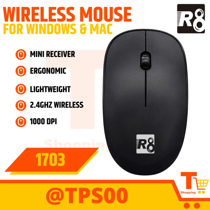R8 Mouse M1703 Wireless Mouse for Windows And Mac, Mini Receiver ...