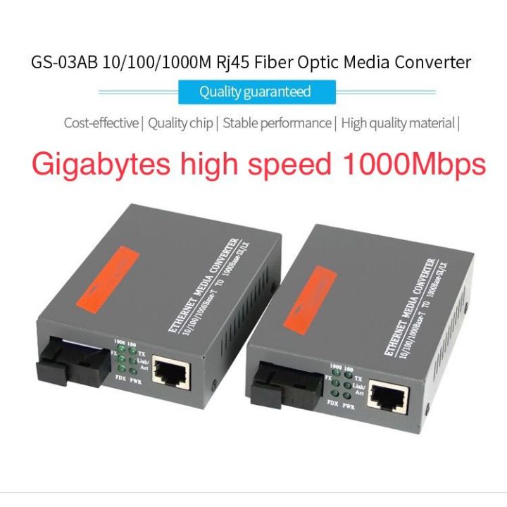 HTB-GS-03 A/B gigabytes 10/100/1000mbps Media Converter A+B Fiber Optic ...