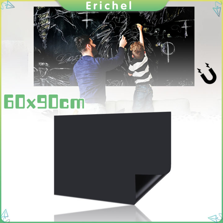 60*90cm Papan Tulis Hitam Stiker Tanpa Sambungan Dinding Magnet ...