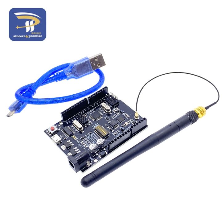 Unowifi R3 Atmega328pesp8266 Ch340 32mb Memory 6v 9v Usb Ttl Ch340g For Arduino Nodemcu