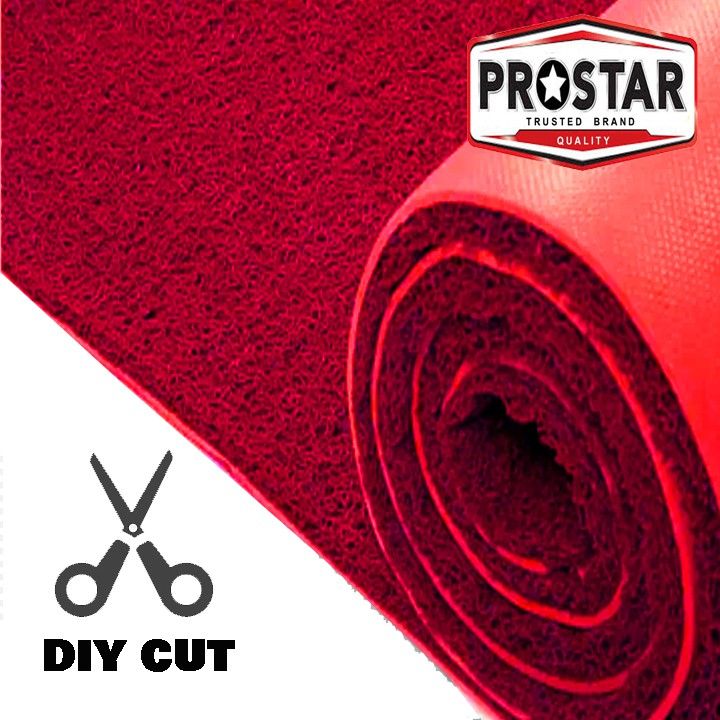 Prostar 4ft x 1ft Rubber Car Matting Spaghetti Coil Matting (RED ...