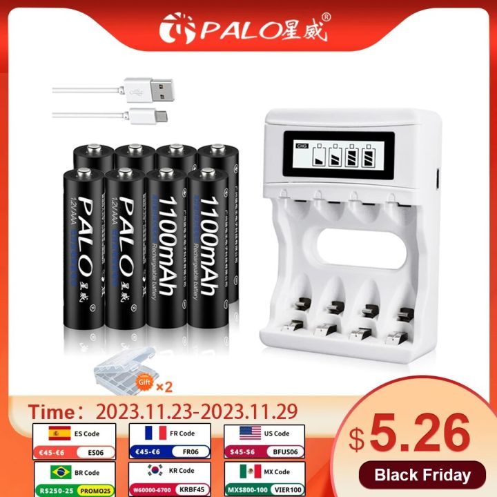 【HOT】 Aaa 1.2v Ni-Mh Aaa Rechargeable 1100mah 3a Bateria Baterias With ...