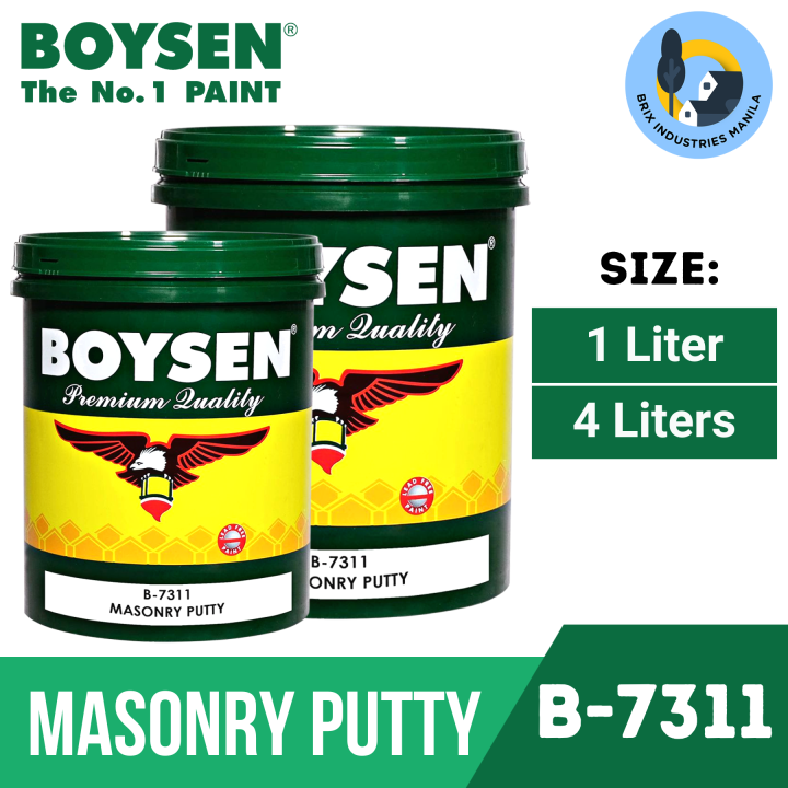 Boysen Masonry Putty Liter or Gallon B-7311 Water Based Masilya Brix ...