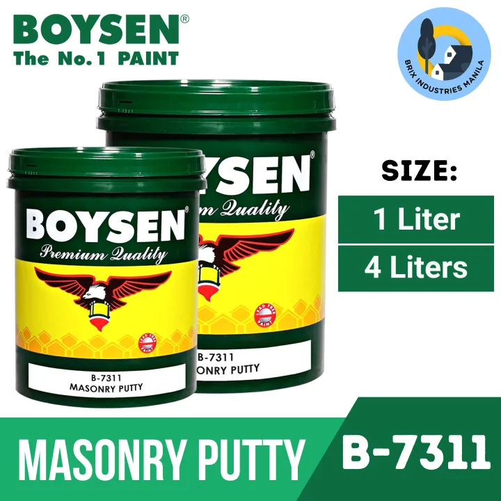 Boysen Masonry Putty Liter or Gallon B-7311 Water Based Masilya Brix ...